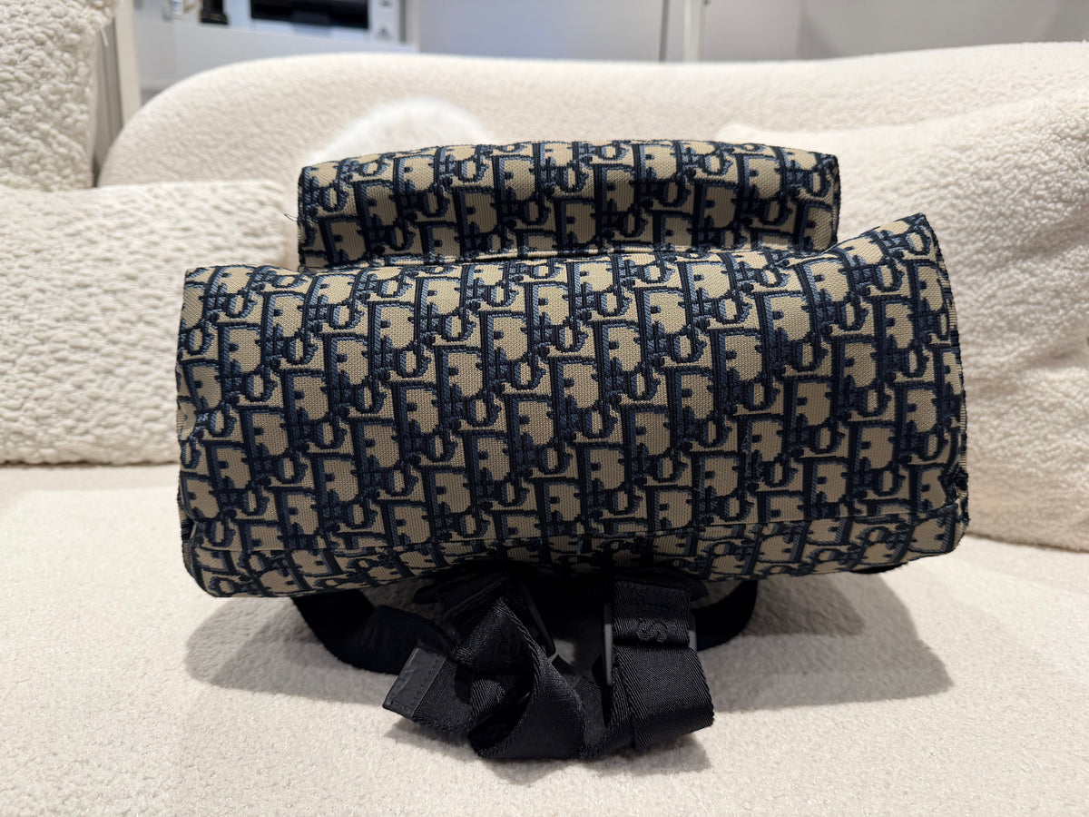 Dior Travel Backpack Blue Dior Oblique Jacquard